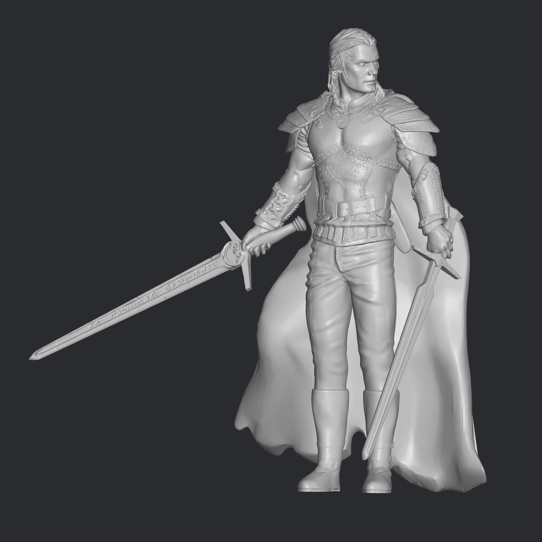 Geralt of Rivia, the Witcher Stl File 3d Printing, 3d Print File ...