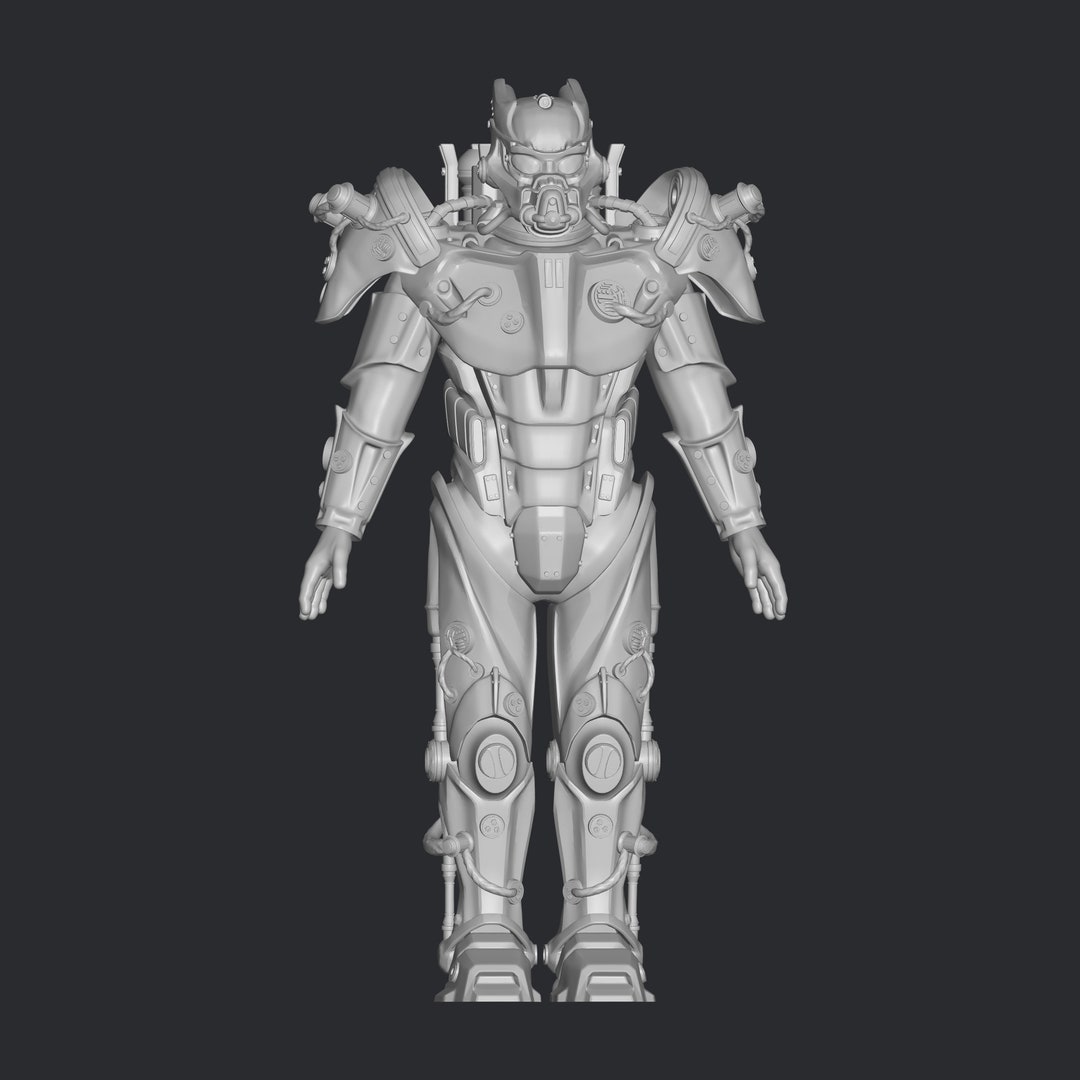 Fallout Tesla Power Armor Stl File 3d Printing, 3d Figure Stl, 3d Stl ...