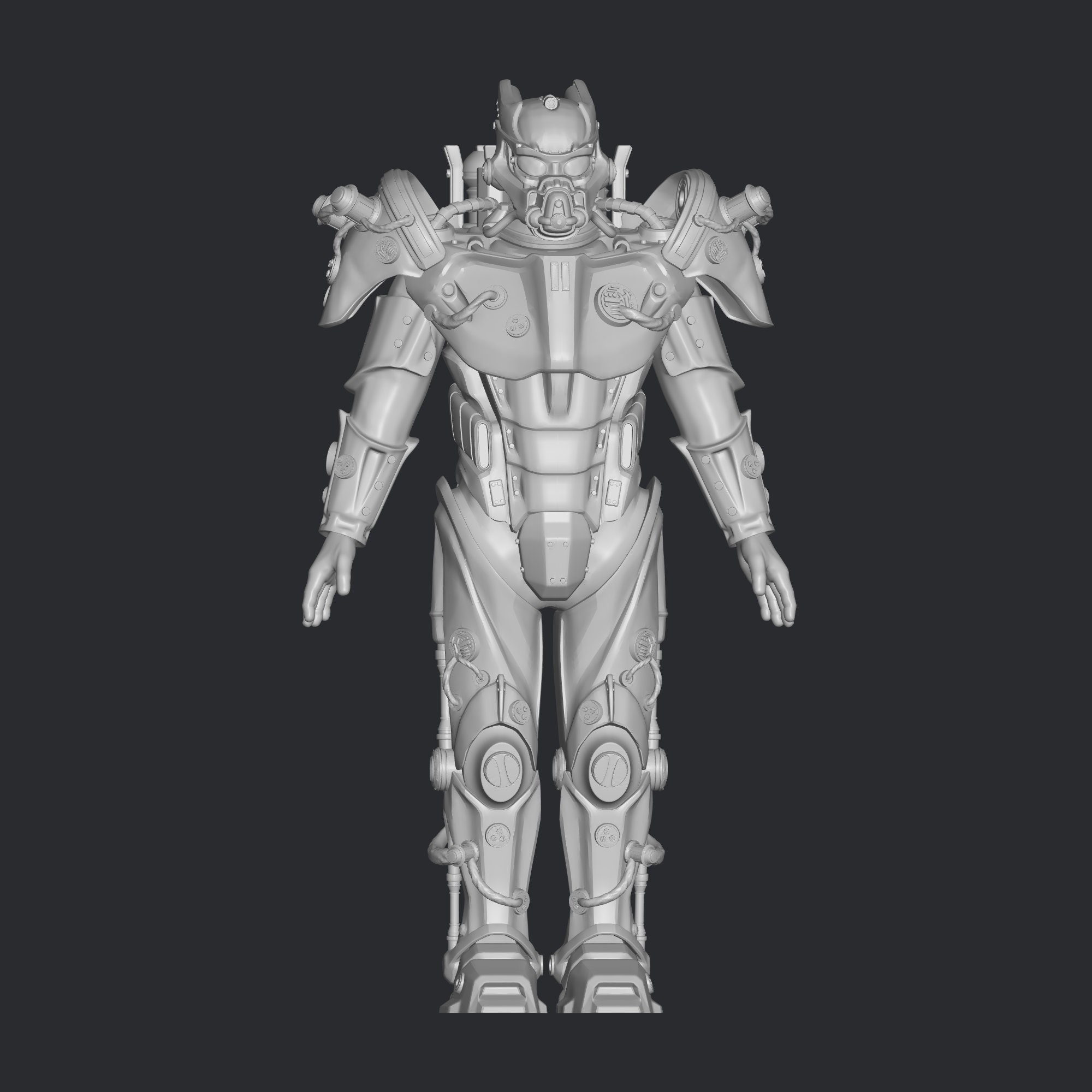 Fallout Tesla Power Armor Stl File 3d Printing, 3d Figure Stl, 3d Stl ...