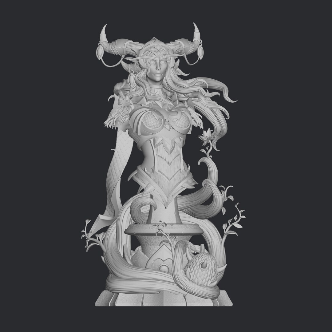 Alexstrasza Bust From World Of Warcraft Stl File 3d Printing 3d Print