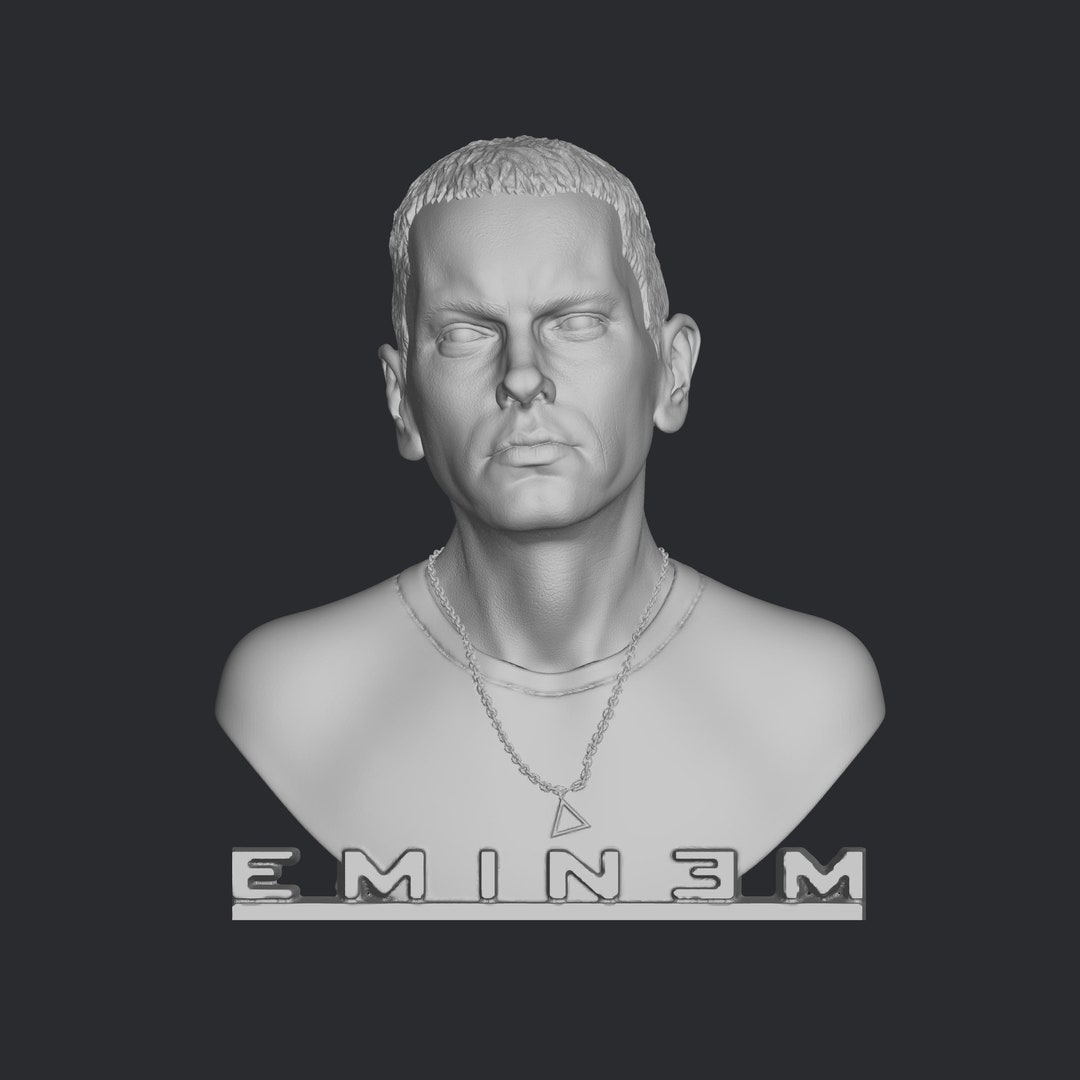 Eminem Bust Stl File 3d Printing, 3d Print File, Miniature, Superhero ...