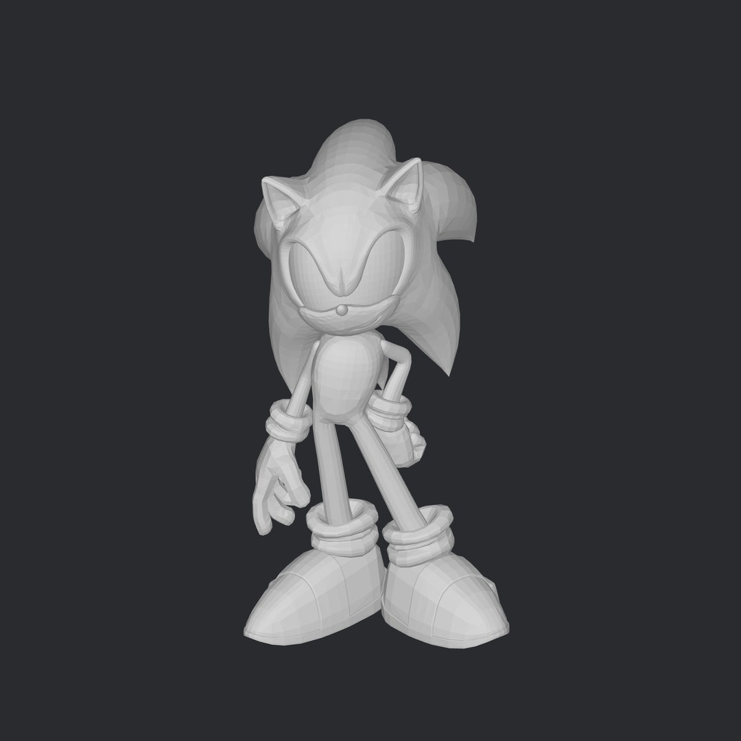 Super Sonic Stl File 3d Printing, 3d Figure Stl, 3d Stl, Superhero ...