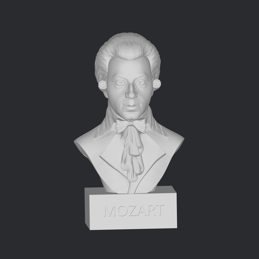 Wolfgang Amadeus Mozart Stl File 3d Printing / Gift / 3D Model / 3D ...