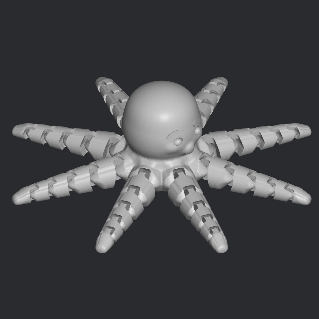 Funny Flexi Octopus Stl File 3d Printing, 3d Print File, Miniature ...