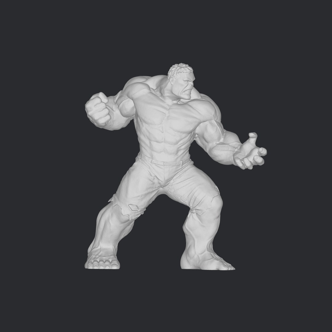 Furious Hulk Stl File 3d Printing, 3d Figure Stl, 3d Stl, Super Hero ...
