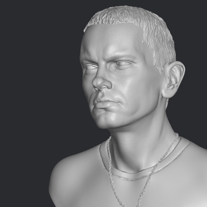 Eminem Bust Stl File 3d Printing, 3d Print File, Miniature, Superhero ...