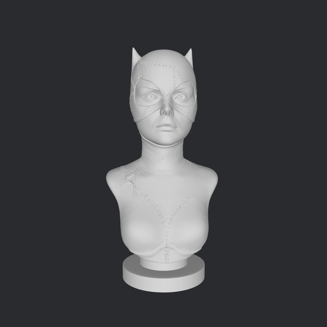 Catwoman Bust Stl File 3d Printing, 3d Figure Stl, 3d Stl, Superhero ...