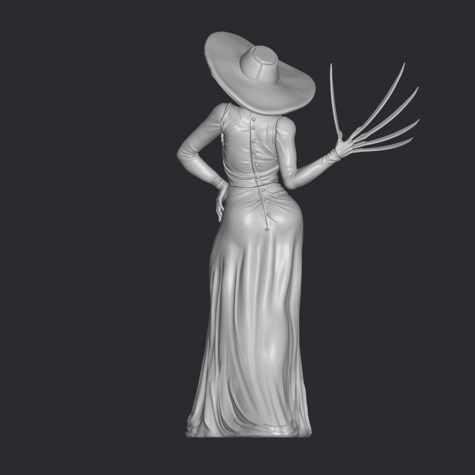 Lady Dimitrescu From Resident Evil Game Stl File 3d Printing, 3d Figure ...