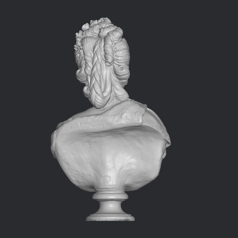 Portrait of Marie Antoinette Original Bust Stl File 3d Printing, 3d ...