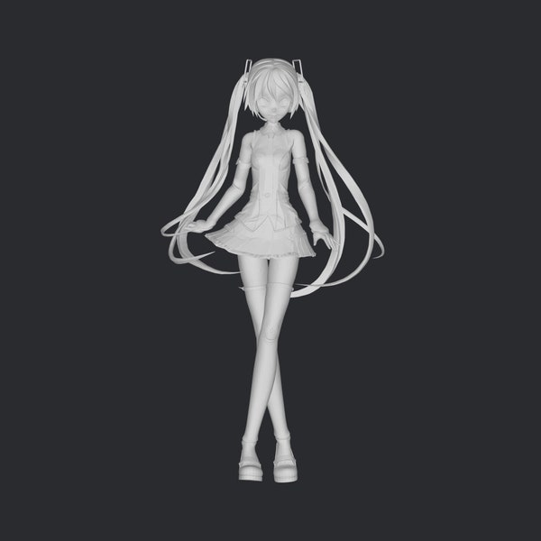 Hatsune Miku 3d Model - Etsy