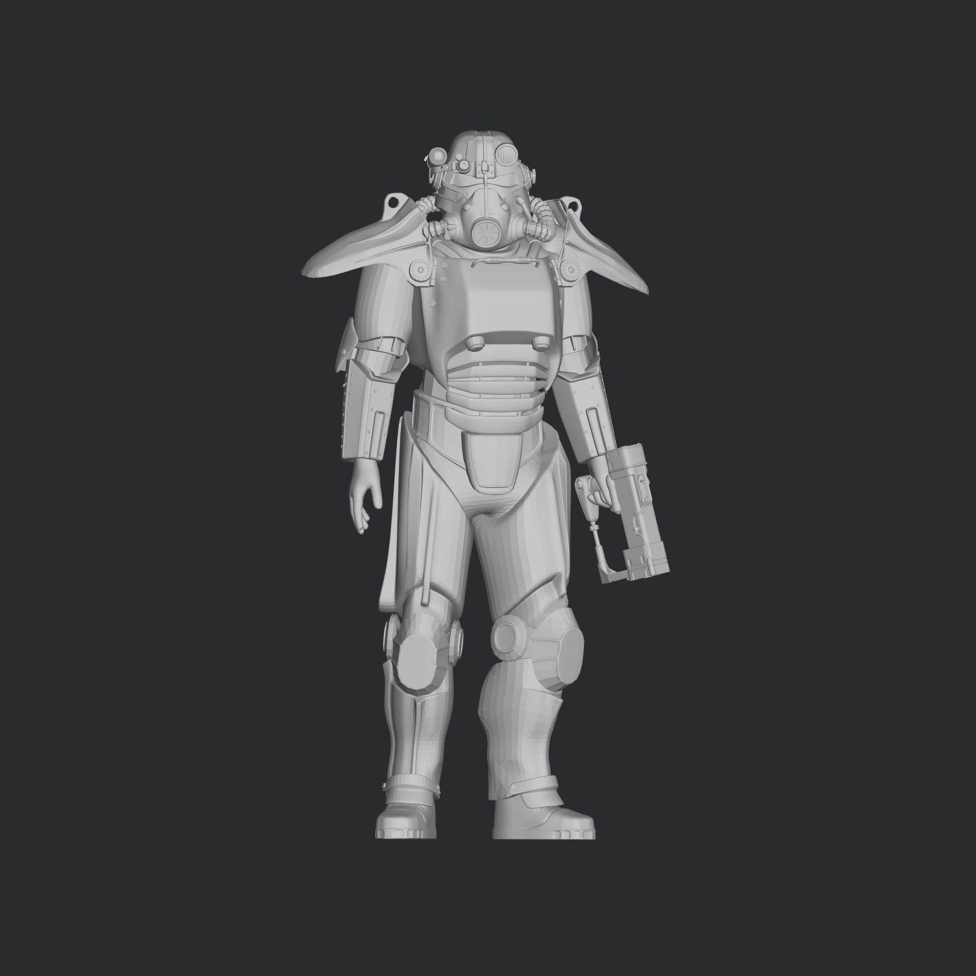 Fallout T45d Power Armor Stl File 3d Printing, 3d Figure Stl, 3d Stl ...