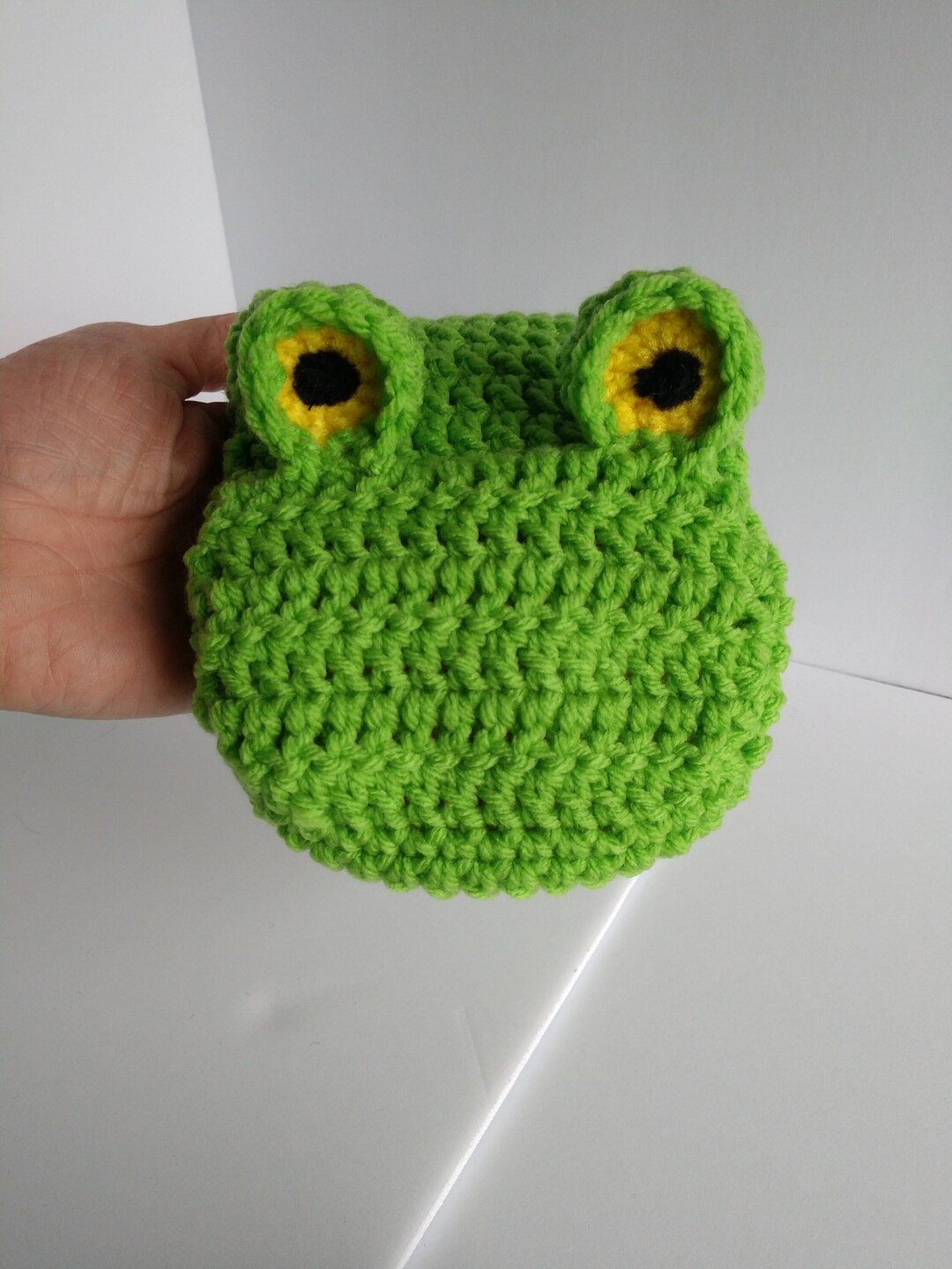 Crochet Frog Hand Puppet, Frog, Washable Hand Puppet, Pretend Play ...