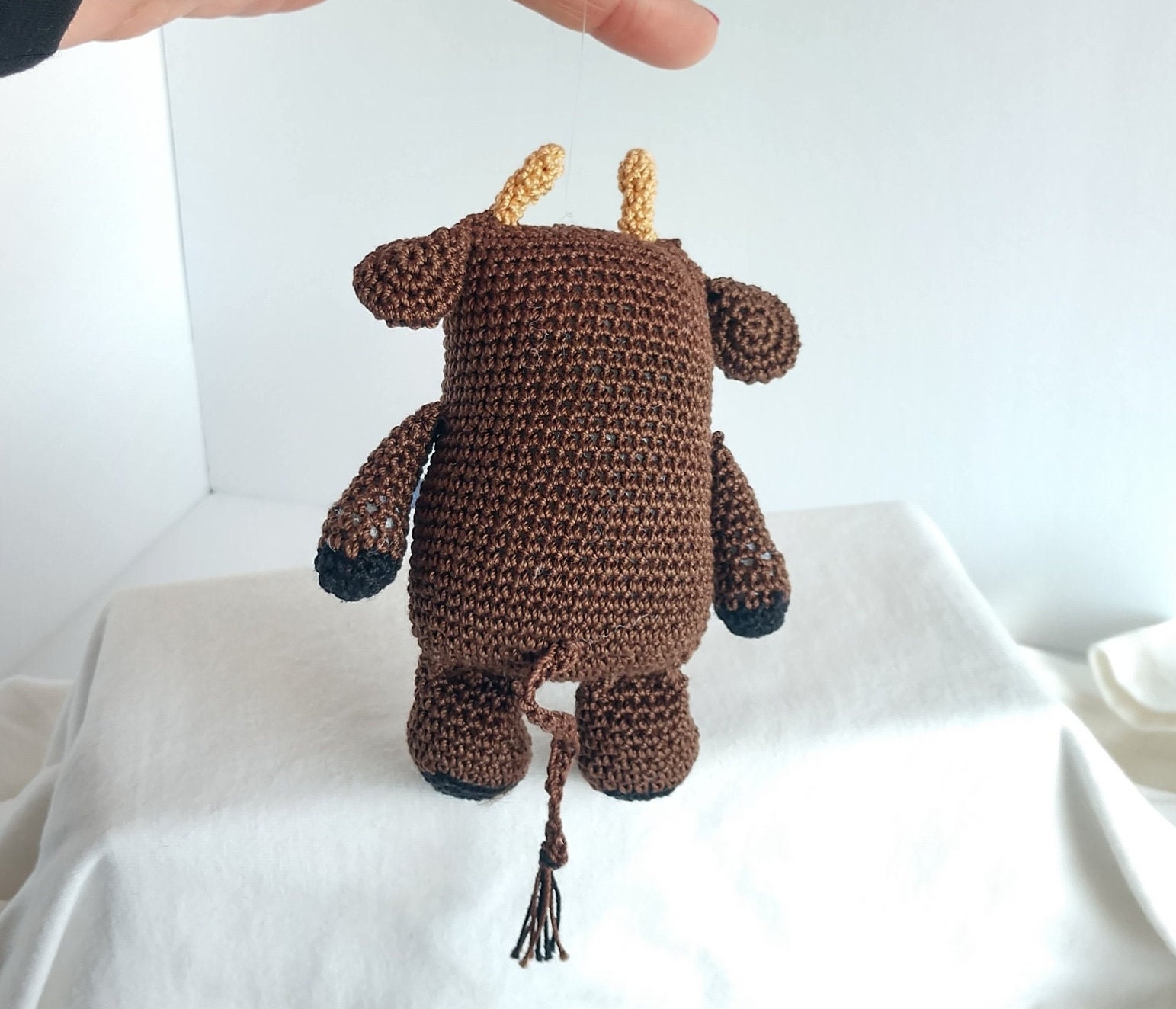 Bull, Crochet Bull Ornament, Barnyard Bull Ornament, Pasture Bull ...