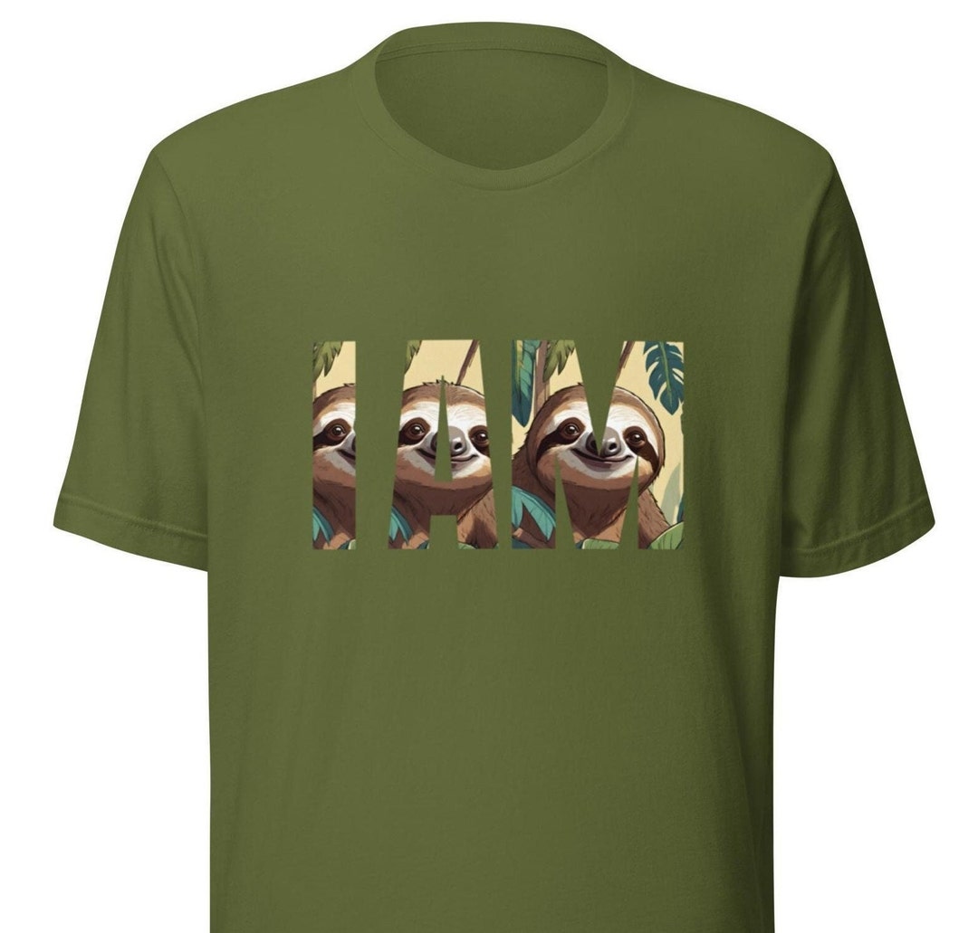 I AM Sloth Shirt for Men Spirit Animal Shirt for Teens and Women - Etsy