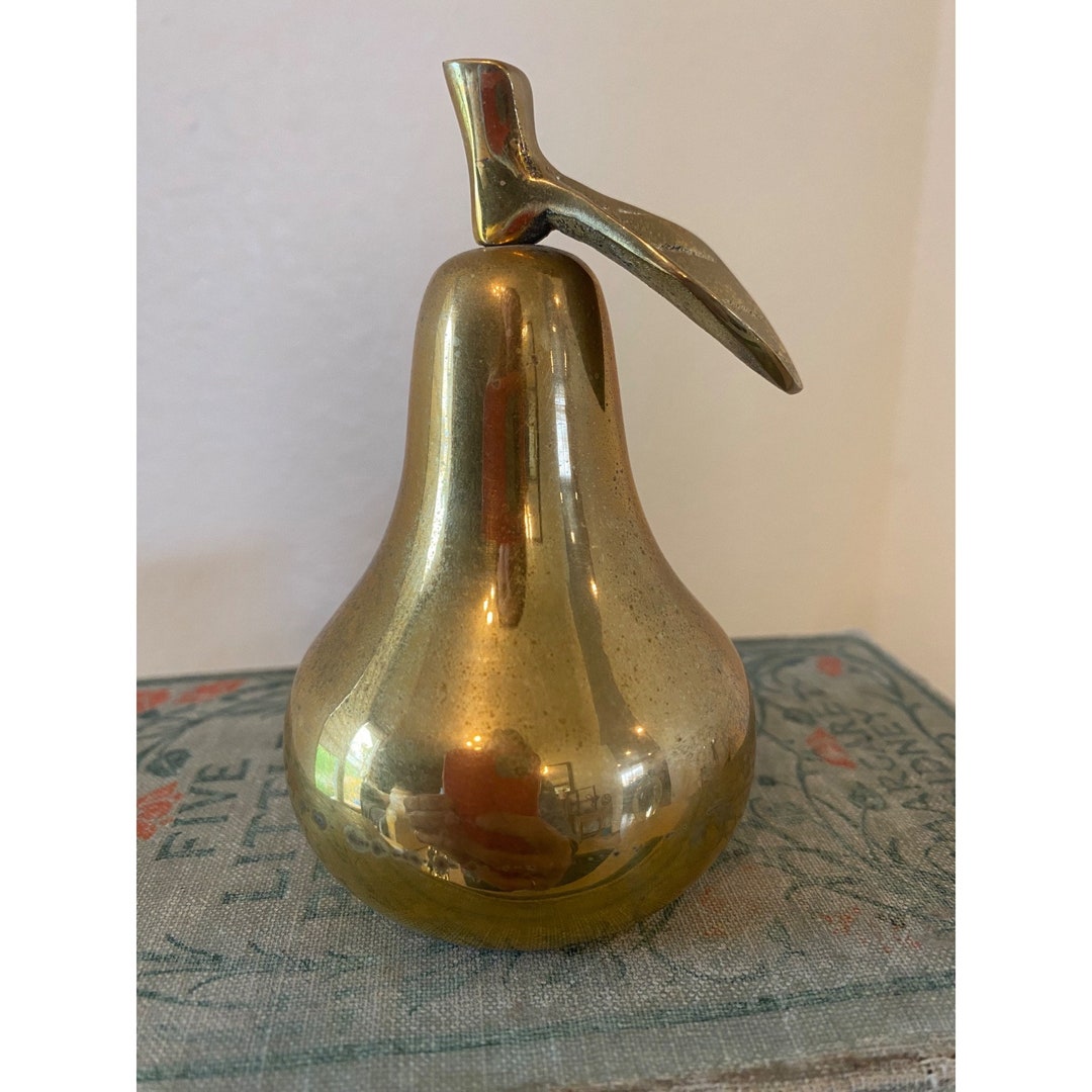 Vintage Brass Pear Bell - Etsy