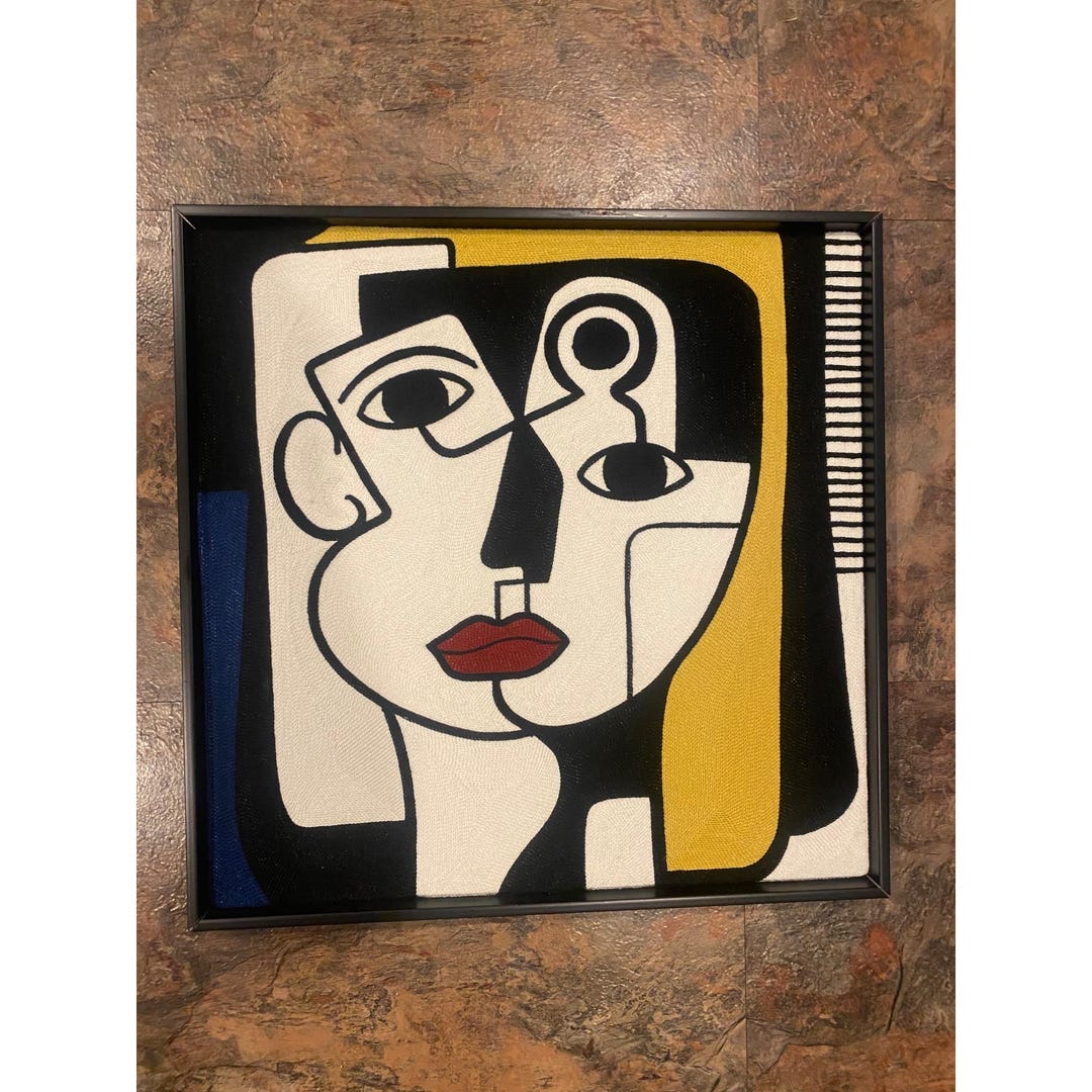 Retro BP Home Impressionist Embroidery Textile Wall Art 100% Cotton ...