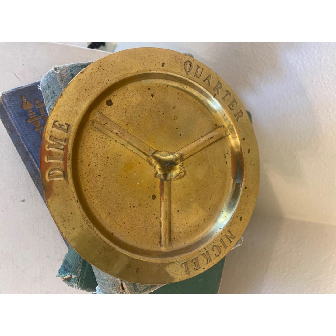 Vintage Brass Coin Tray - Etsy