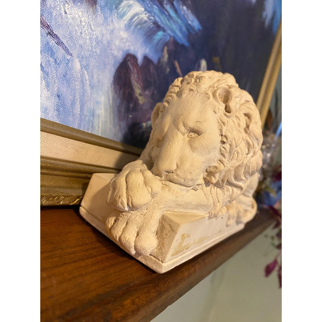 Vintage Canova Lion Ambience Stone Sculpture Decor - Etsy
