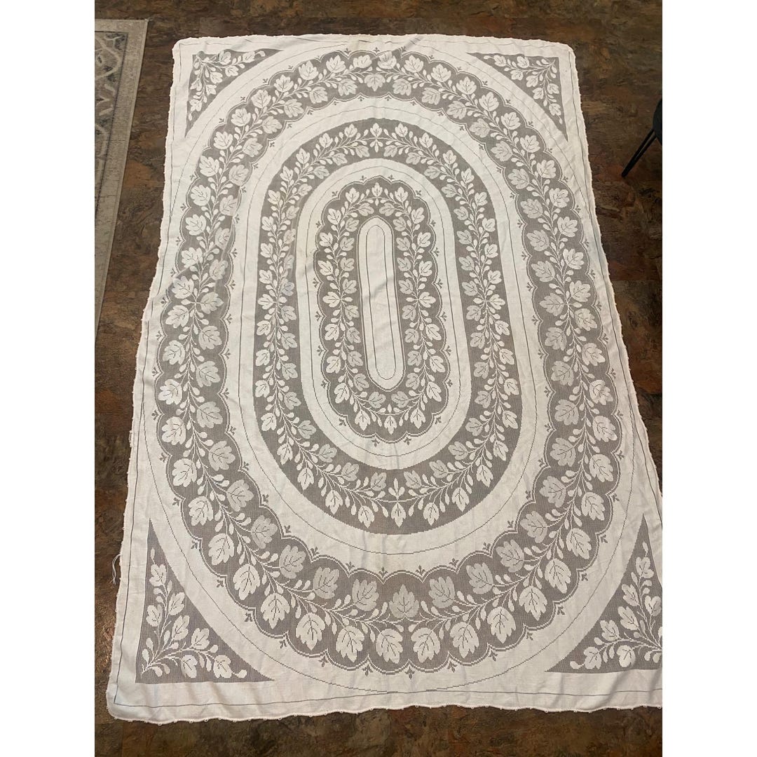 Vintage Quaker Lace Table Cloth Rectangle - Etsy