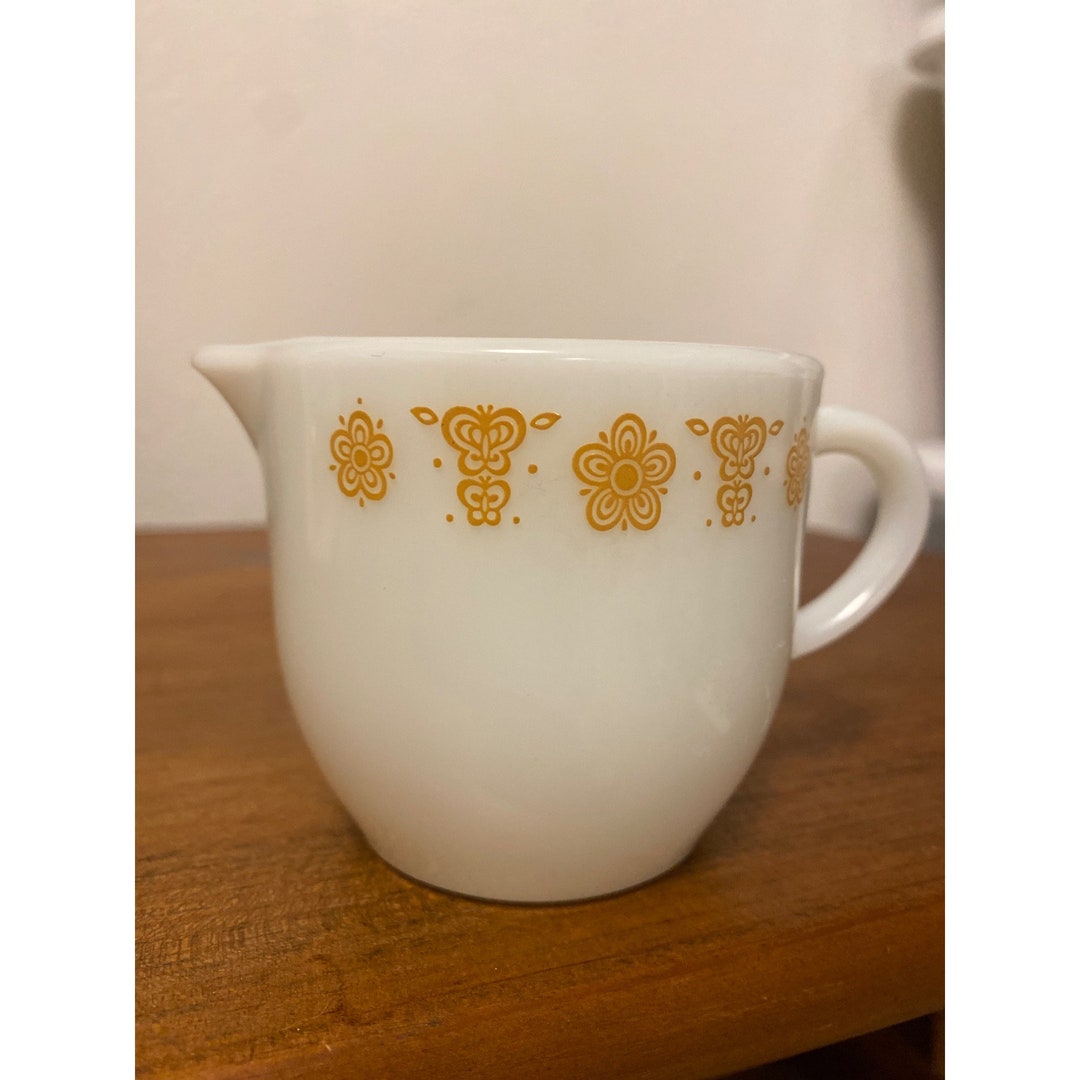Vintage Pyrex Butterfly Gold Pattern Creamer - Etsy