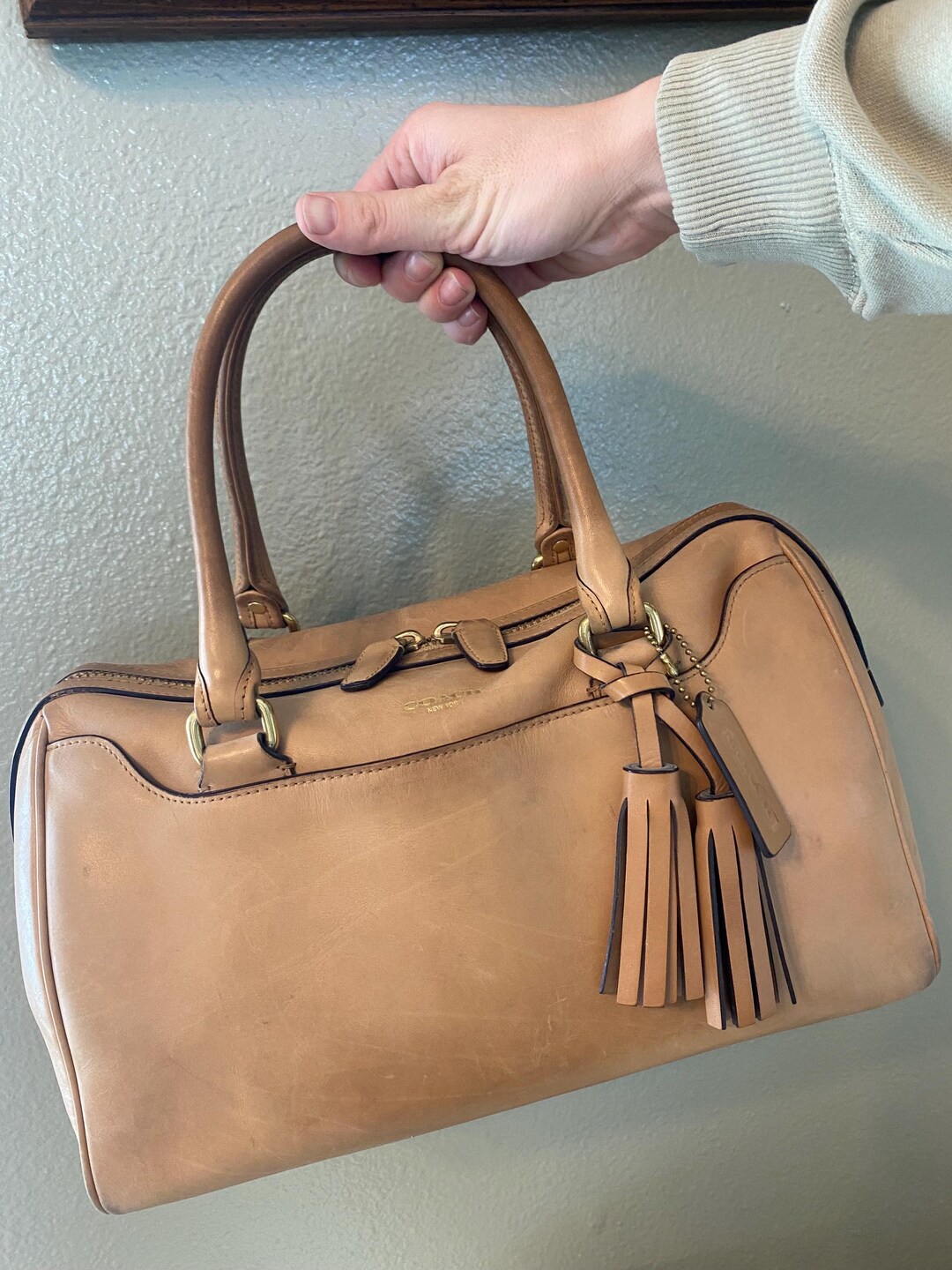 Vintage Coach Legacy Haley Purse Bag Tan Sand Color Leather - Etsy