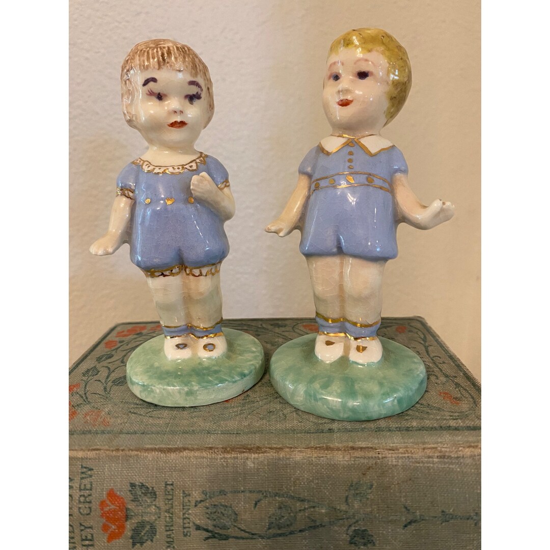 Vintage Porcelain Children Kids Figures - Etsy