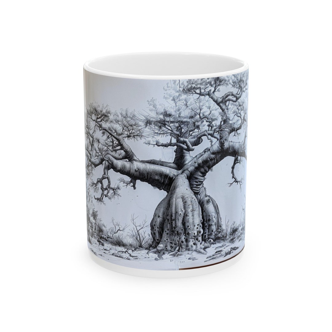 Nature Tree Ceramic Mug Baobab Tree Coffee Cup, Nature Gift, Nature ...