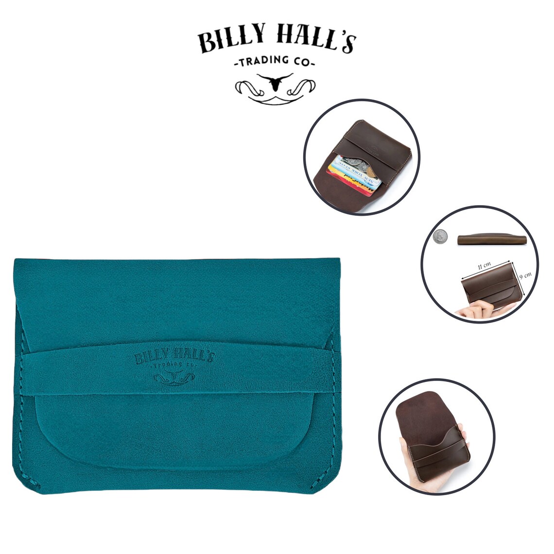 Billy Classic Model Unisex Vintage Leather Purse Wallet - Etsy
