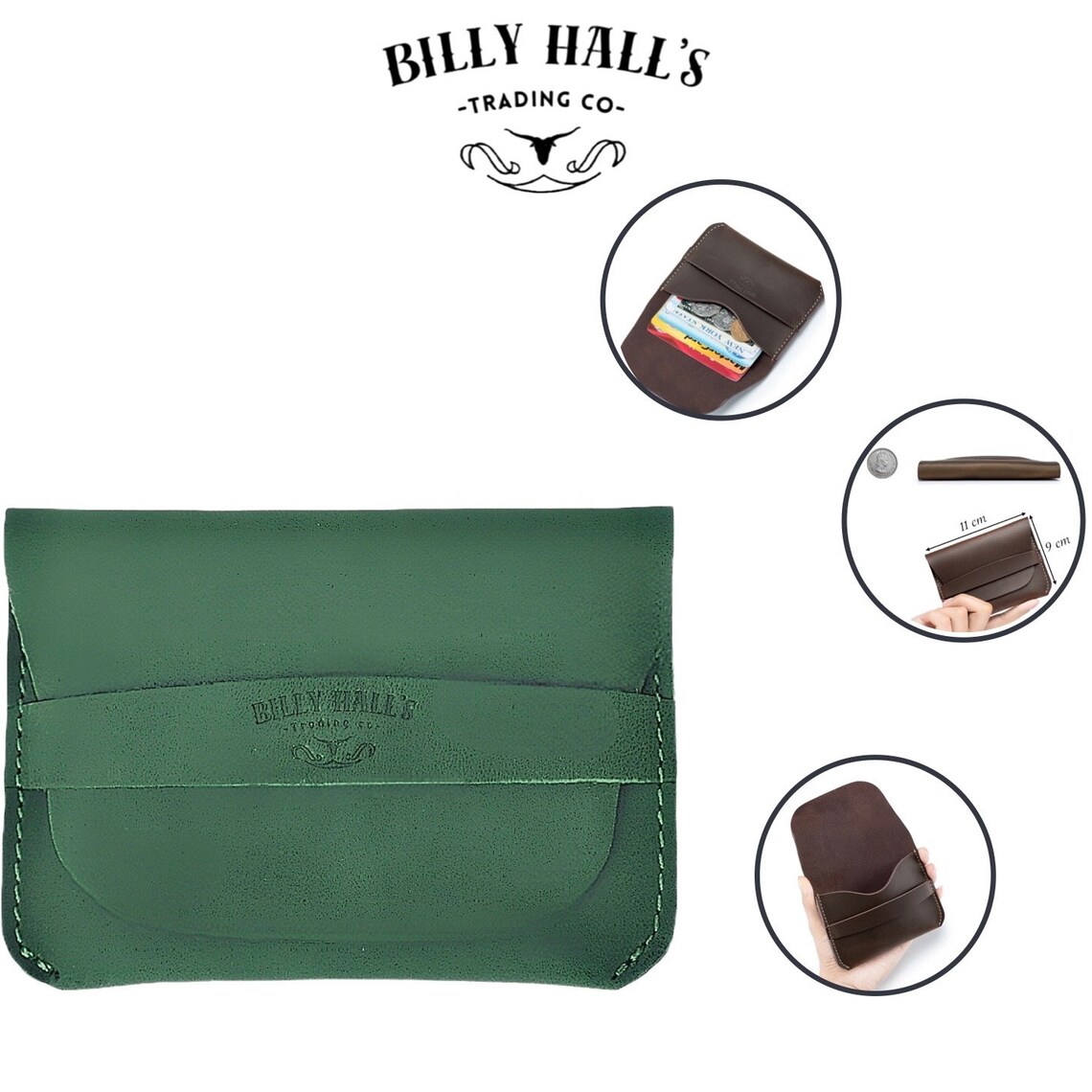 Billy Classic Model Unisex Vintage Leather Purse Wallet - Etsy