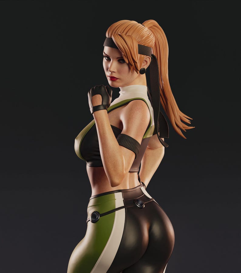 Sonya Blade Mortal Kombat, STL File, 3D Digital Printing ,STL File for 3D Printers, Figures, 3D ...
