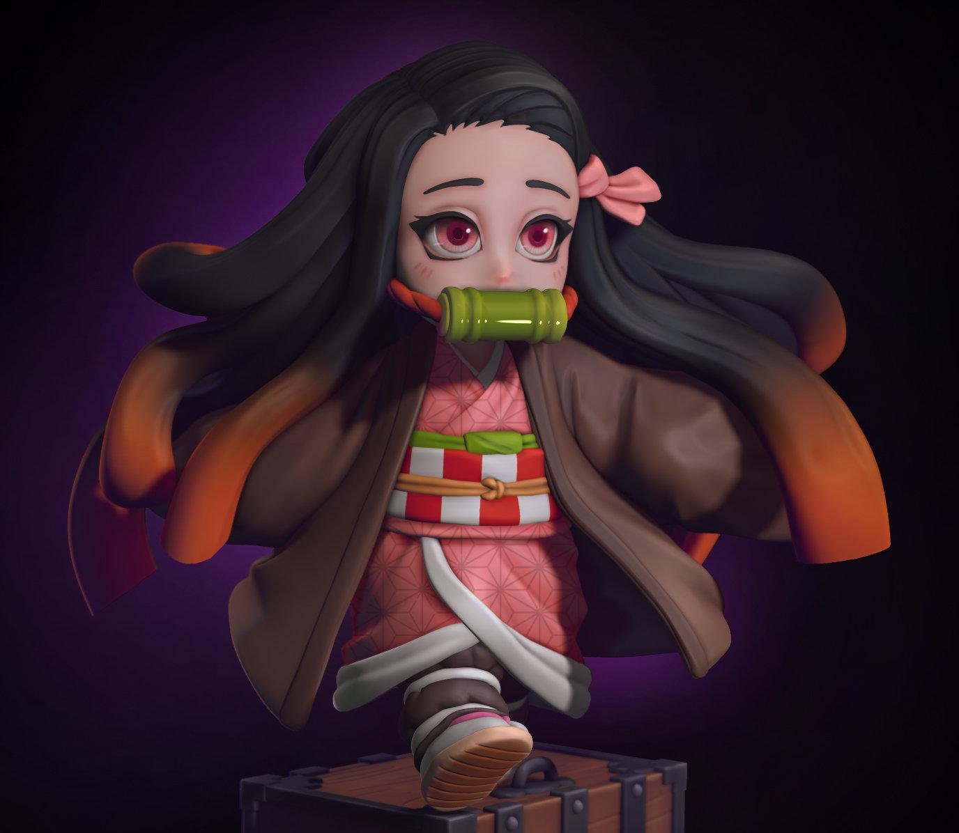 Nezuko Chibi, STL File, 3D Digital Printing ,STL File for 3D Printers ...