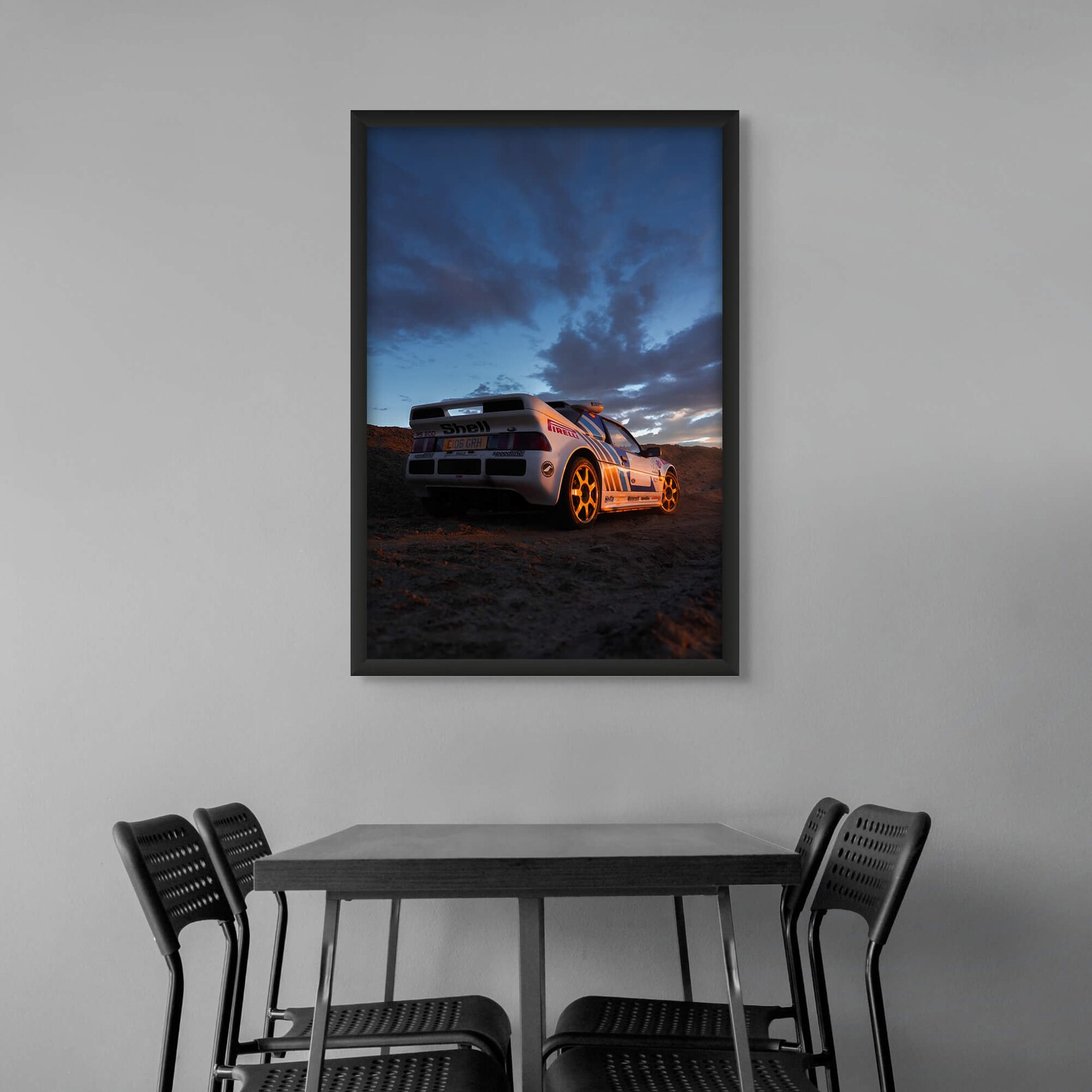 Ford RS200 Vintage Car Poster - Automotive Prints, Classic Rally Racing ...