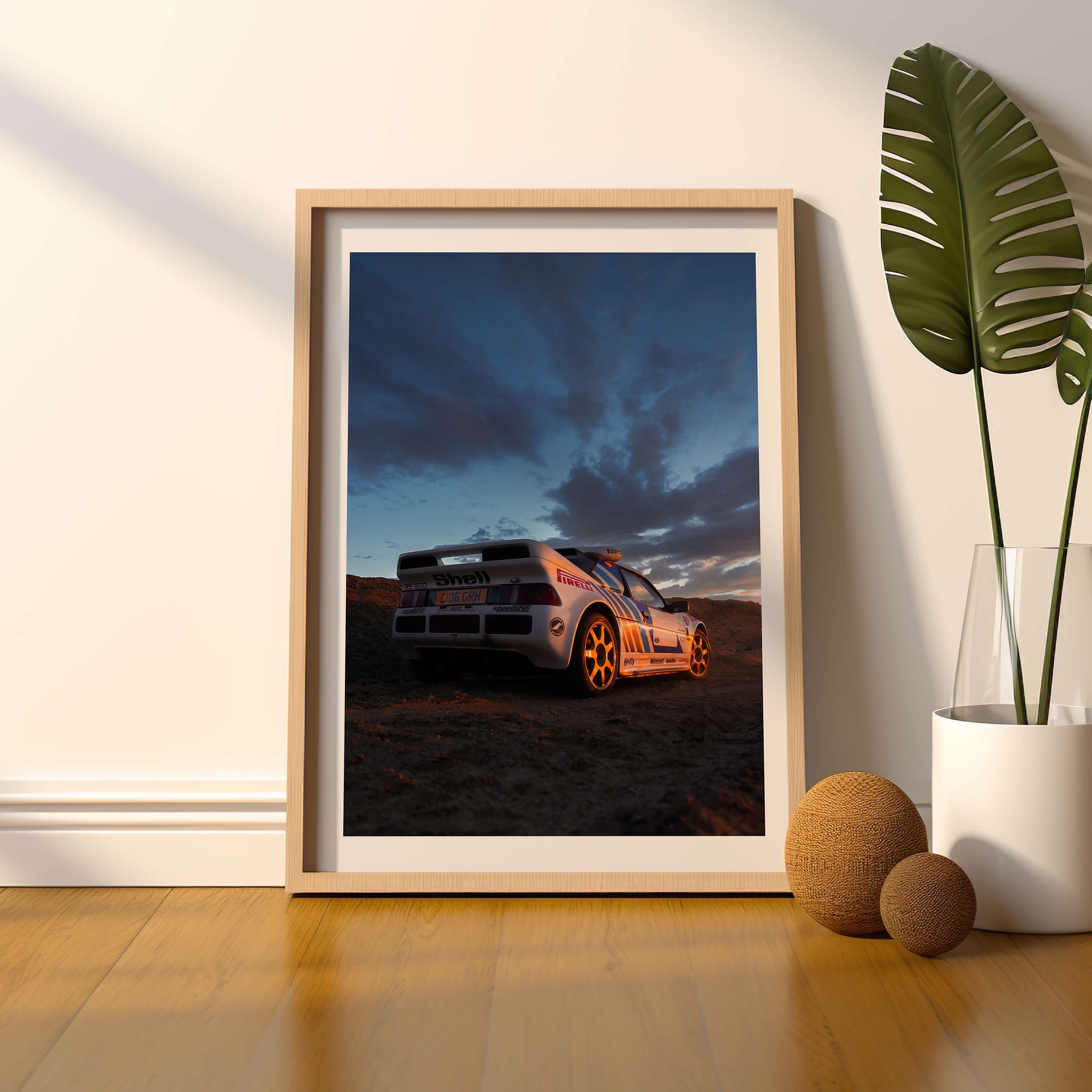 Ford RS200 Vintage Car Poster - Automotive Prints, Classic Rally Racing ...