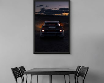 Ford RS200 Vintage Car Poster Automotive Prints, Classic Rally Racing ...
