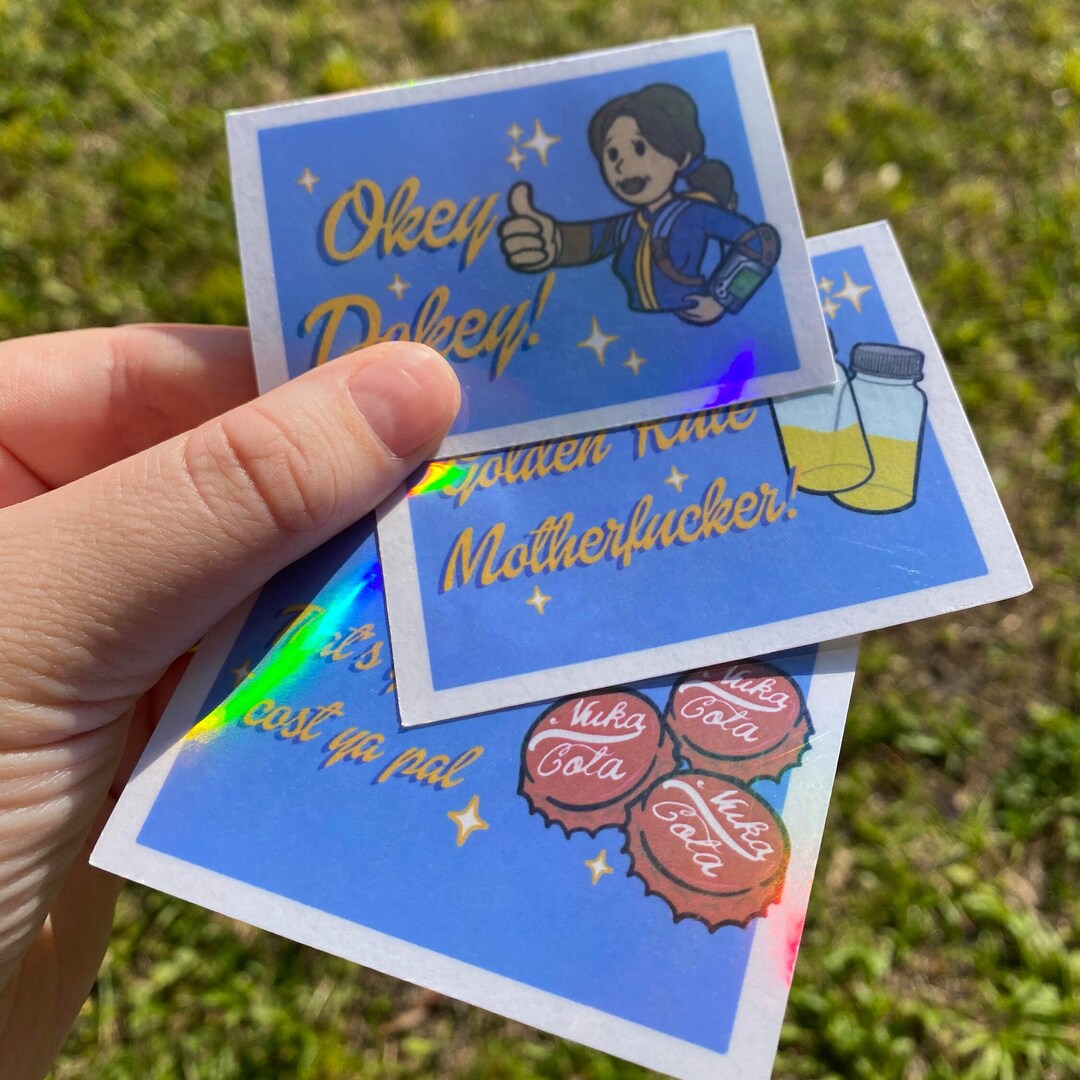 Fallout Inspired Holographic Sticker Trio Bundle - Etsy