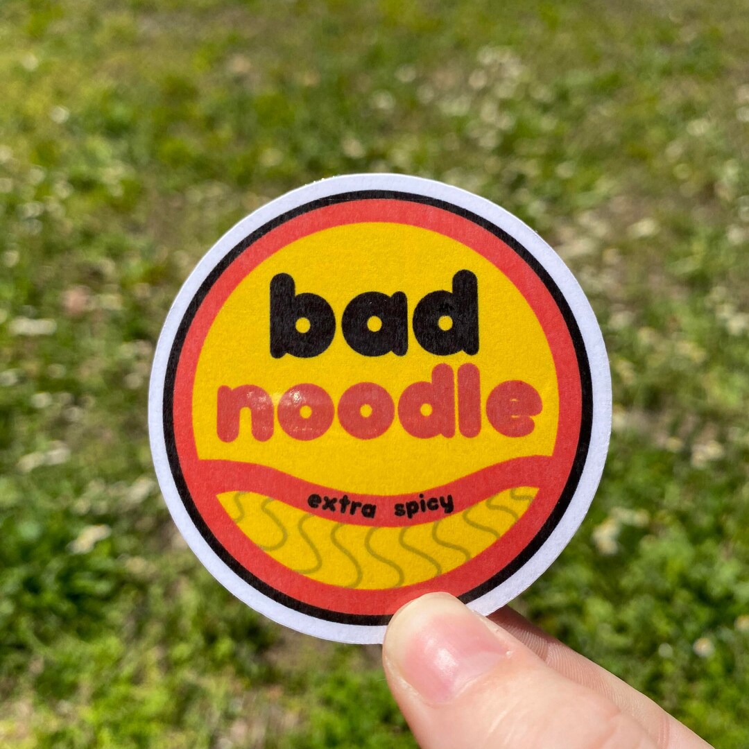 Bad Noodle Glossy Waterproof Sticker - Etsy