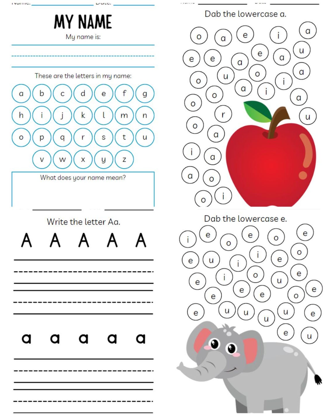 Preschool Alphabet Workbook - Etsy