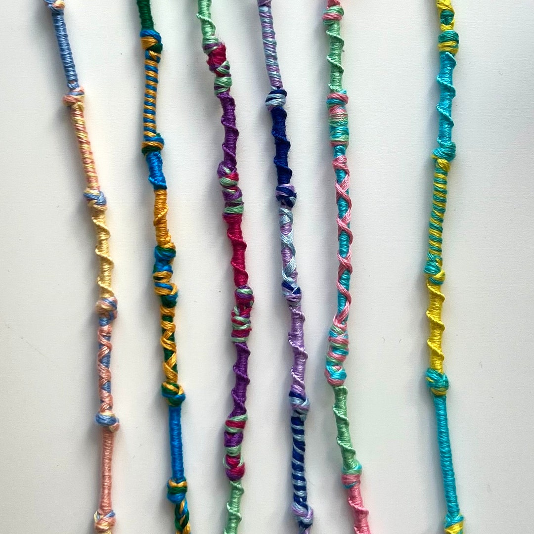 CUSTOM MADE! Knotted Friendship Bracelet/granola Girl Yarn Bracelet - Etsy