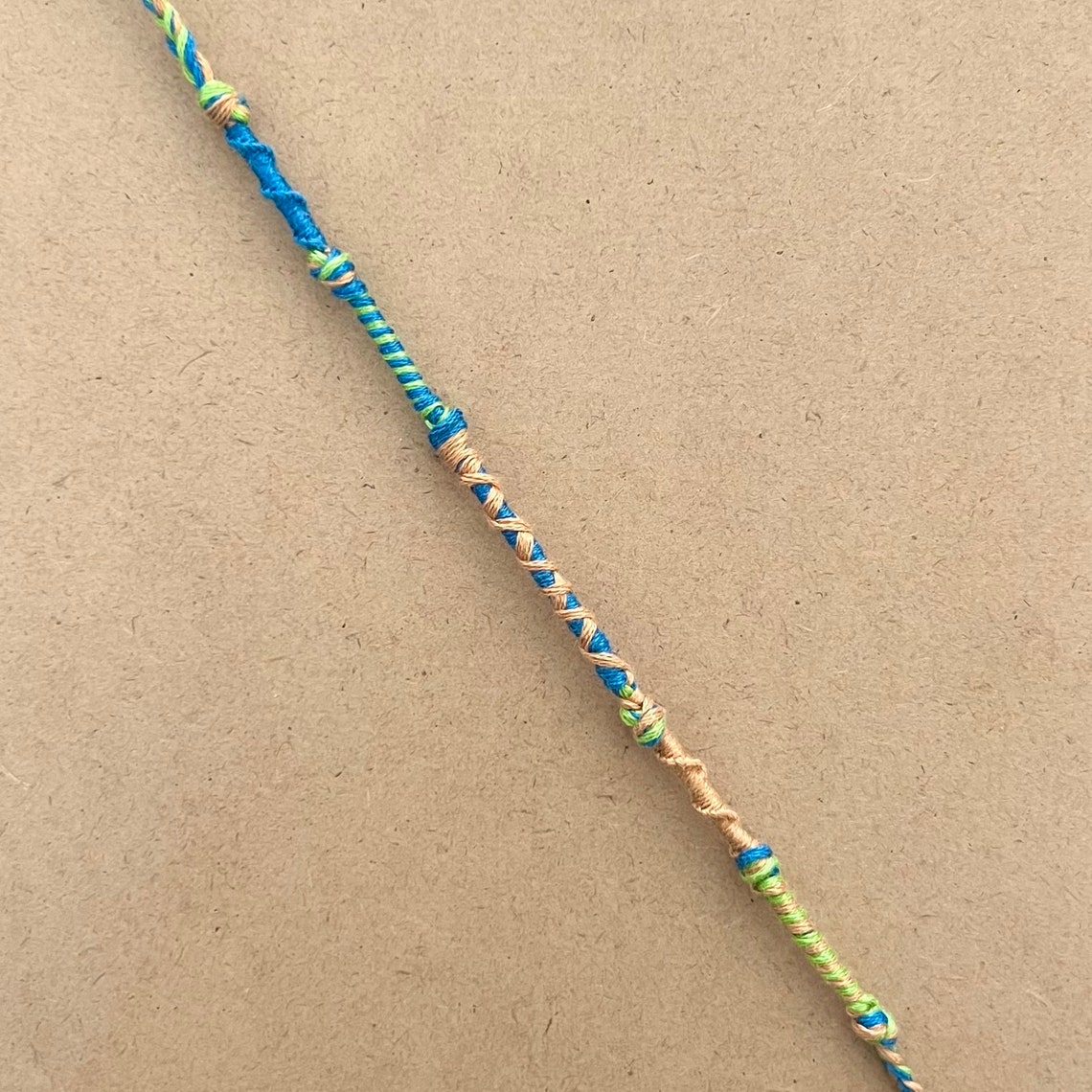NATURE INSPIRED! Knotted Friendship Bracelet/granola Girl Yarn Bracelet ...