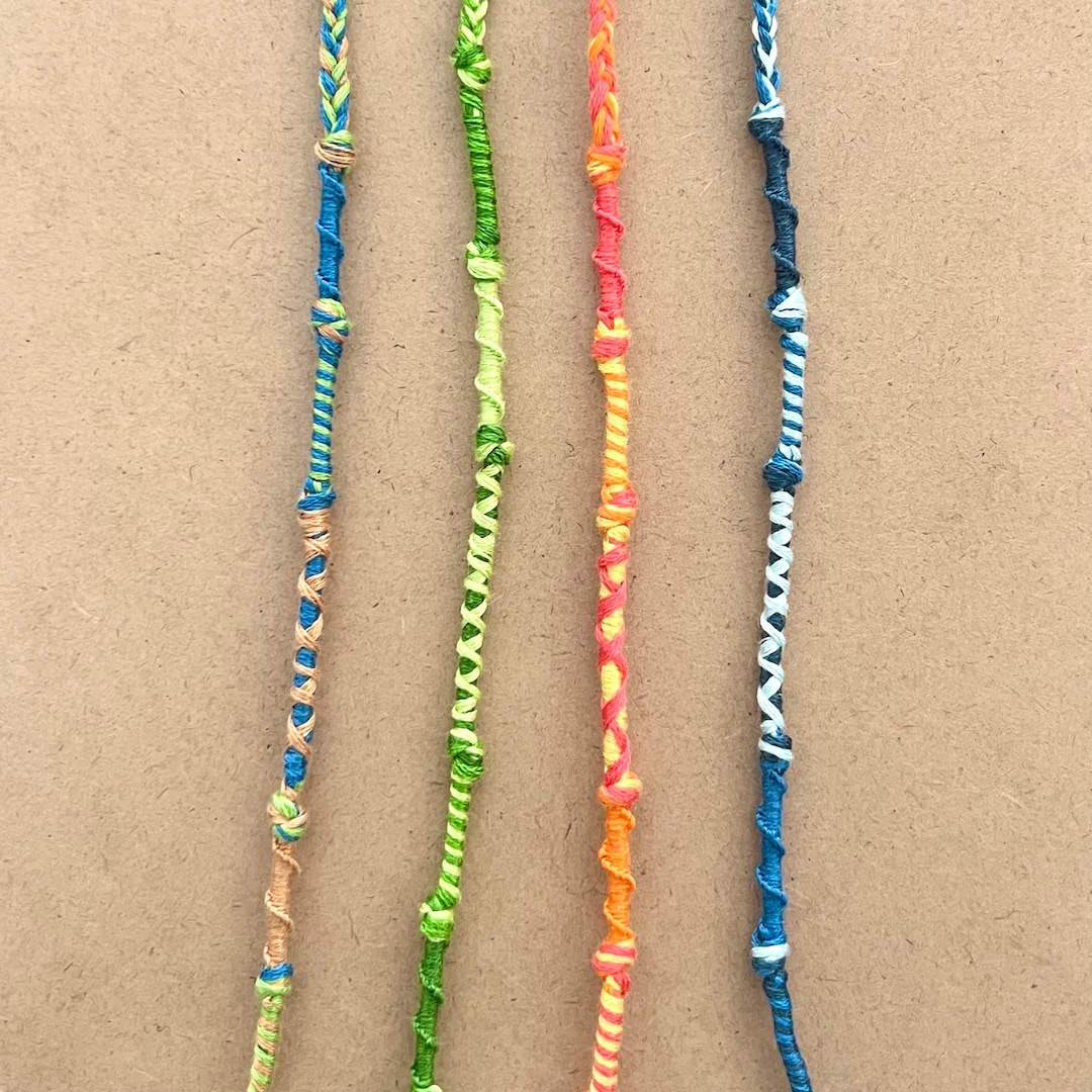NATURE INSPIRED! Knotted Friendship Bracelet/granola Girl Yarn Bracelet ...