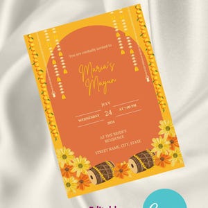 MAYUN INVITE | Mayun Invitation for Bride Desi Wedding Pakistani Indian ...