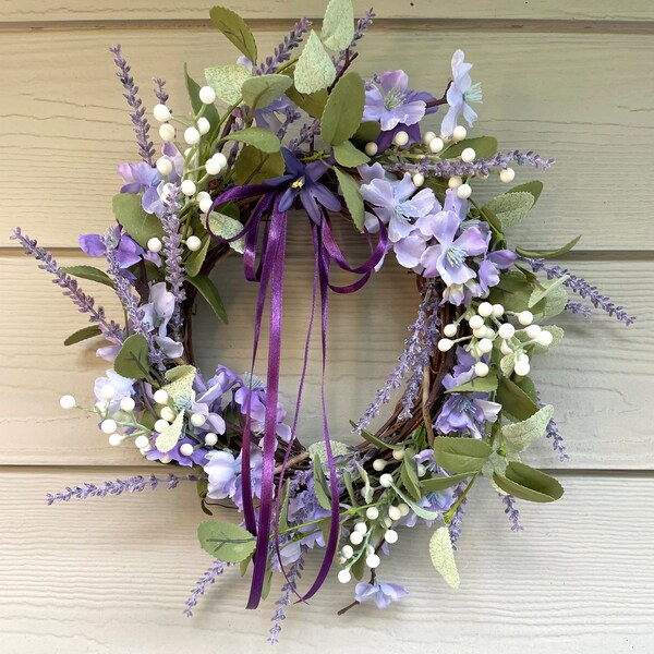 Folk Art Mini Wreath With Black and Orange Greenery for Front Door ...