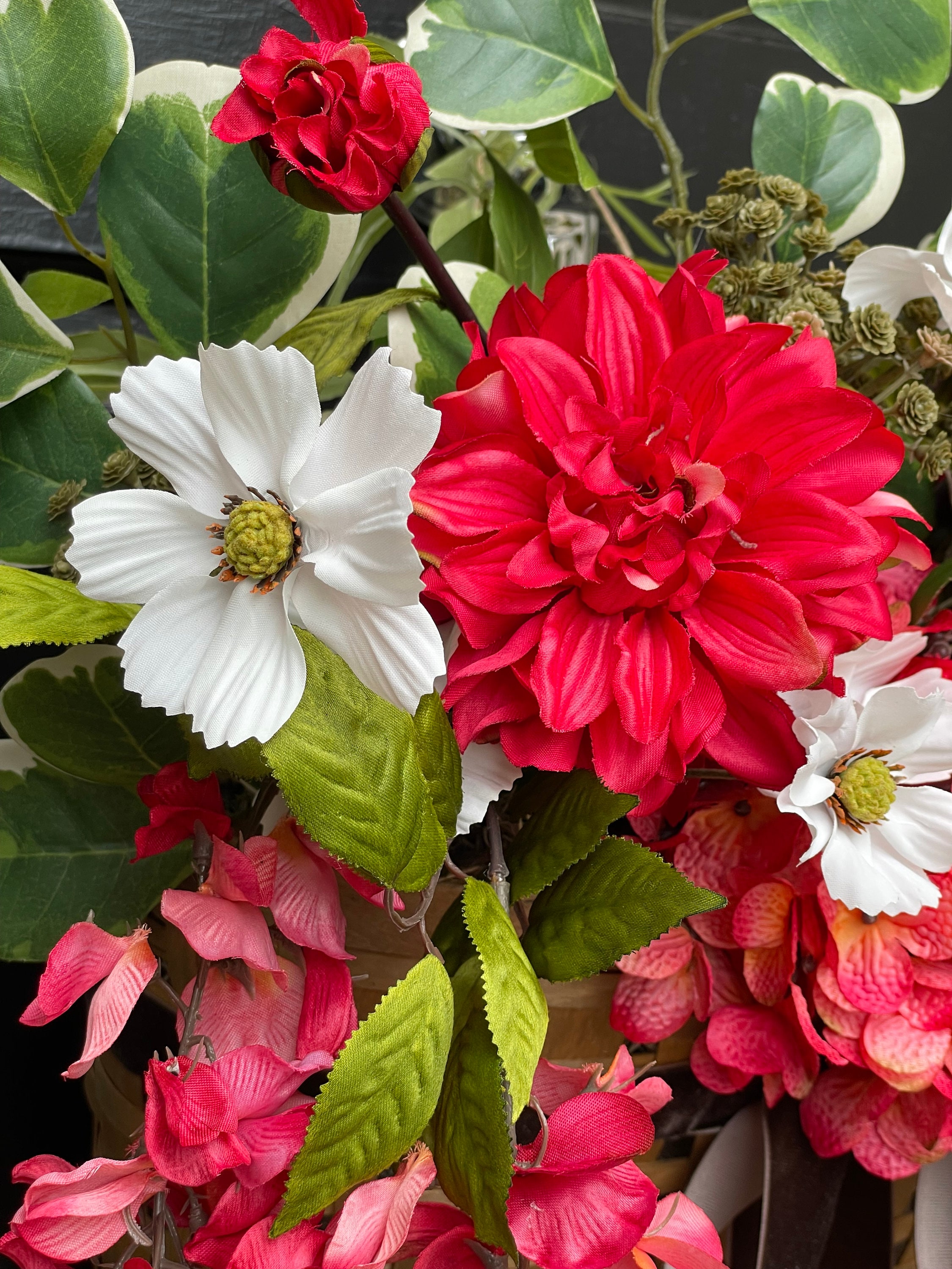 Door Hanger Basket for Front Door, Spring Summer Fall Basket for Front ...