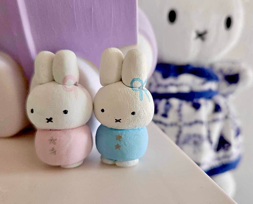 Miffy Bunny Custom Clay Figurines Cake Topper - Etsy
