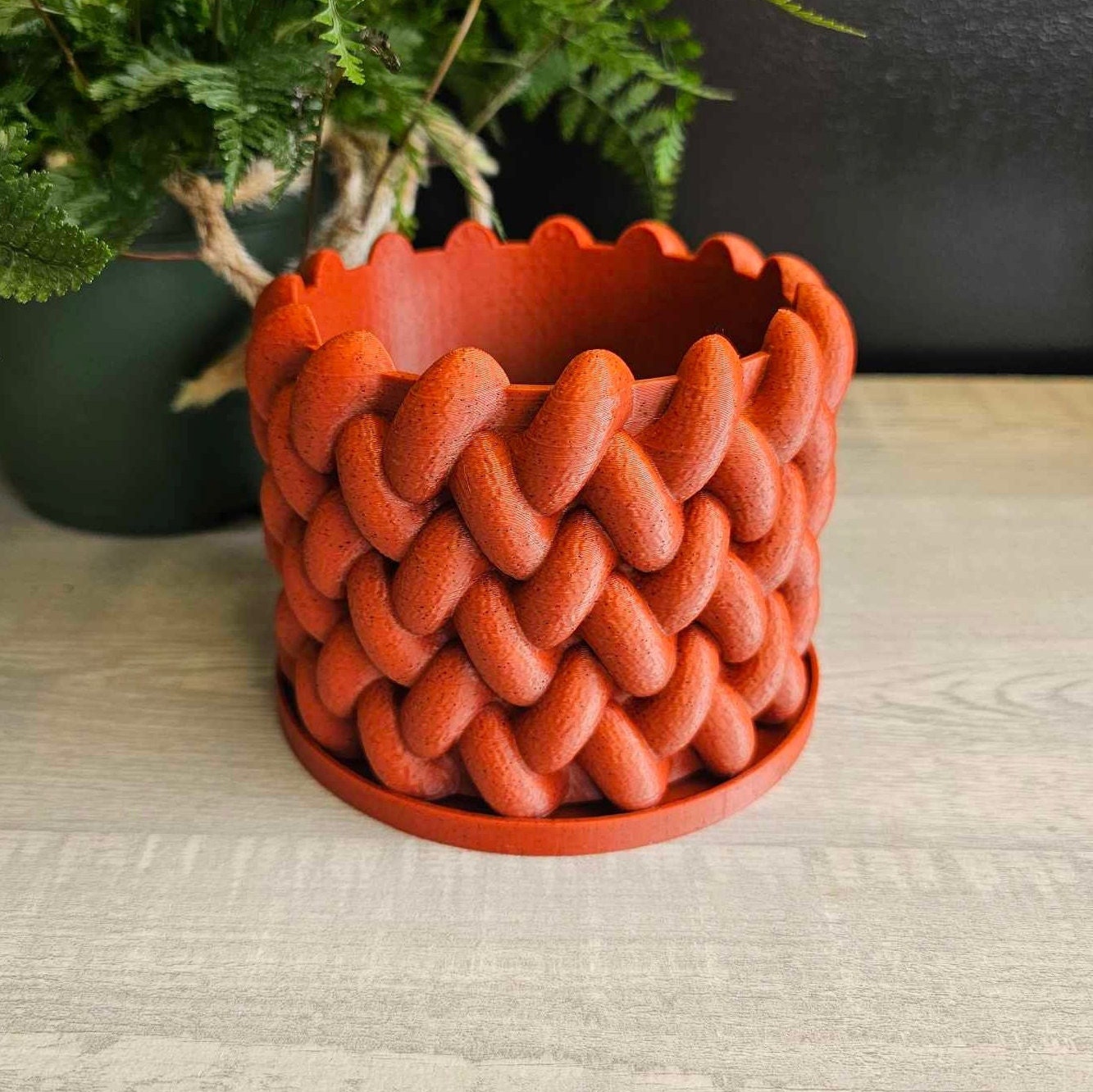 Plant Pot, 3D Printed Pot, Planter, 4 Inch Pot, Houseplant, Knit Pot ...