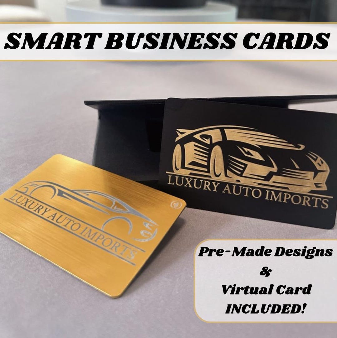 Car Salesman Smart Business Cards Personalized Metal NFC Contact Cards ...