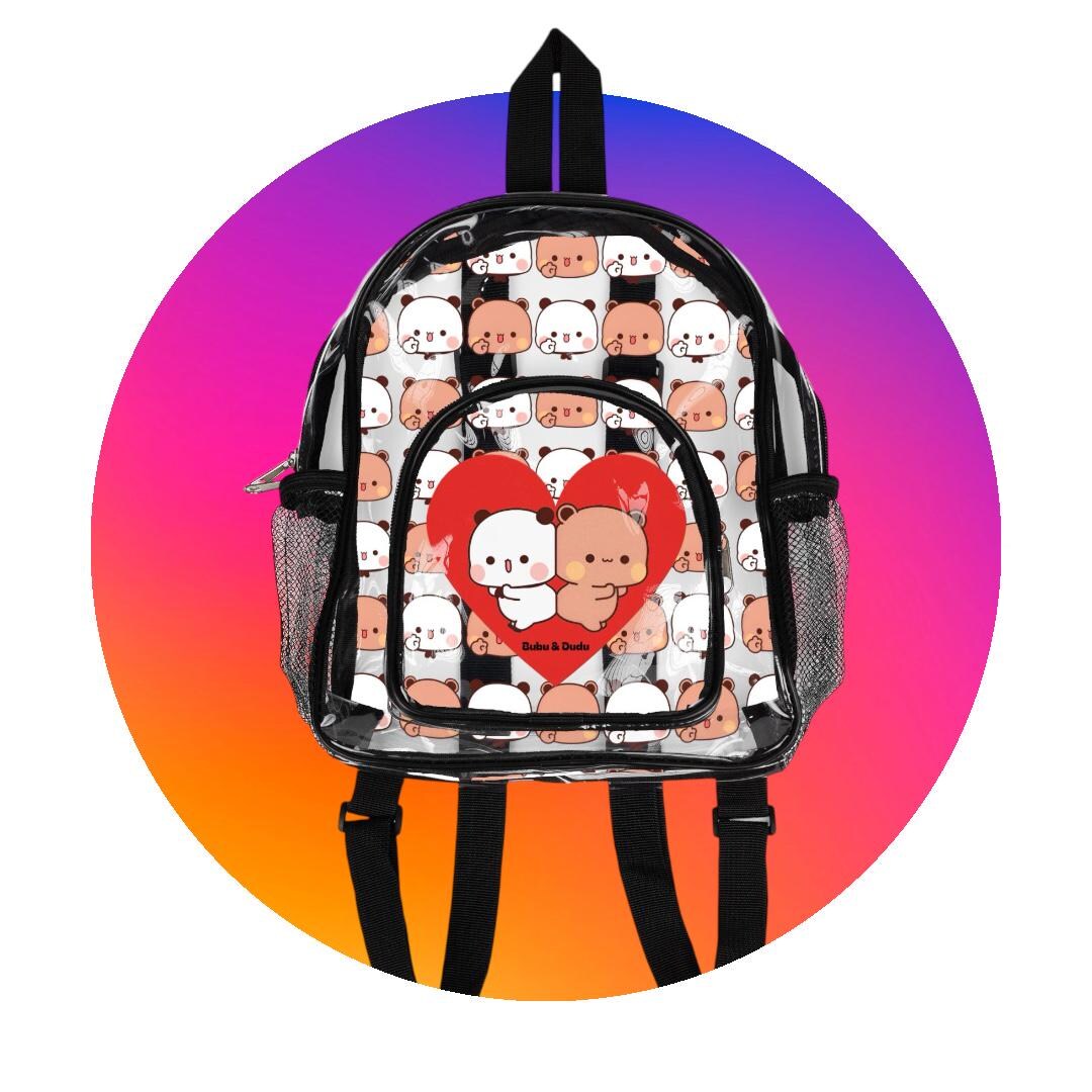 Cute Bubu & Dudu Clear Stadium Backpack | Transparent Concert Festival ...