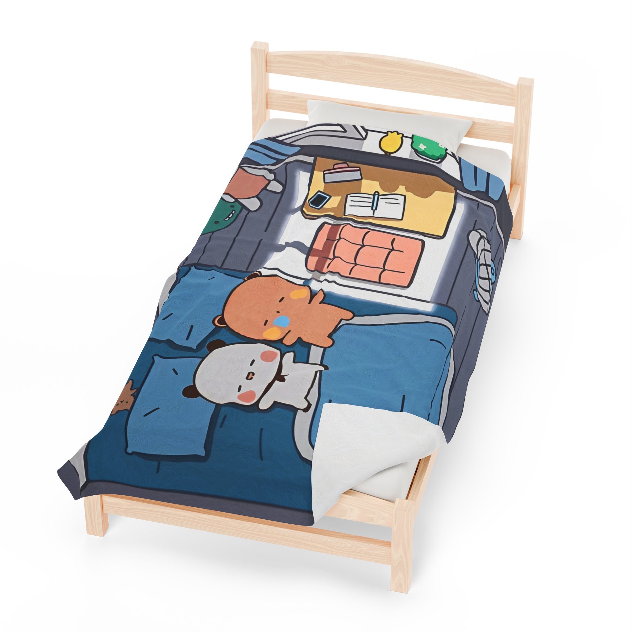 Bubu and Dudu Bed Cover - Panda Bear Hug Velveteen Plush Bed Blanket ...
