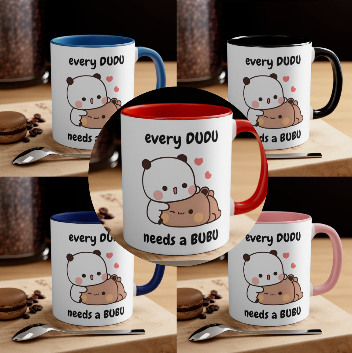 Every Dudu Needs A Bubu Coffee Mug Panda Bear Hug Cute Anniversary ...