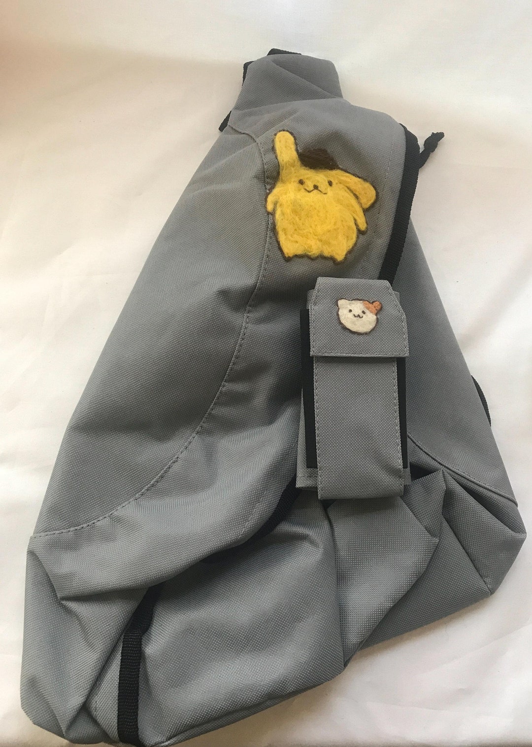 Hand Needle Felted and Embroidered Pompompurin Messenger Bag Shoulder ...